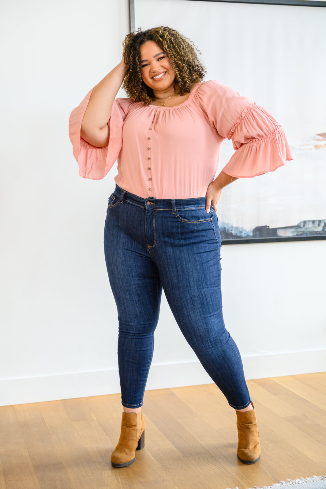 Georgia Back Yoke Skinny Jeans with Phone Pocket – Orchard Way