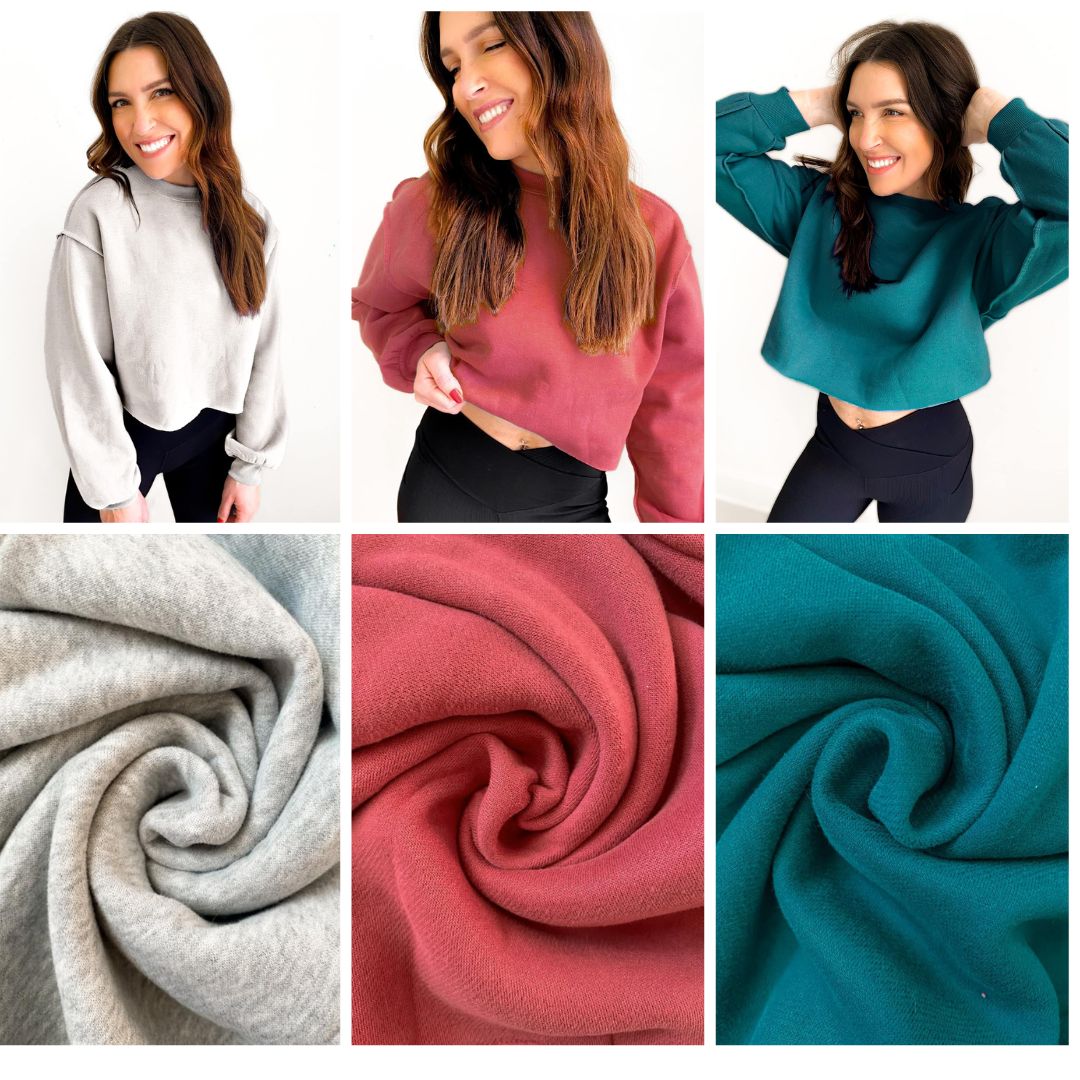 Izzy Inside-Out Cropped Sweatshirt In Assorted Colors – Orchard Way